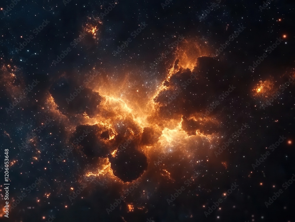 bright cosmic explosion with radial light beams, creating dramatic ...