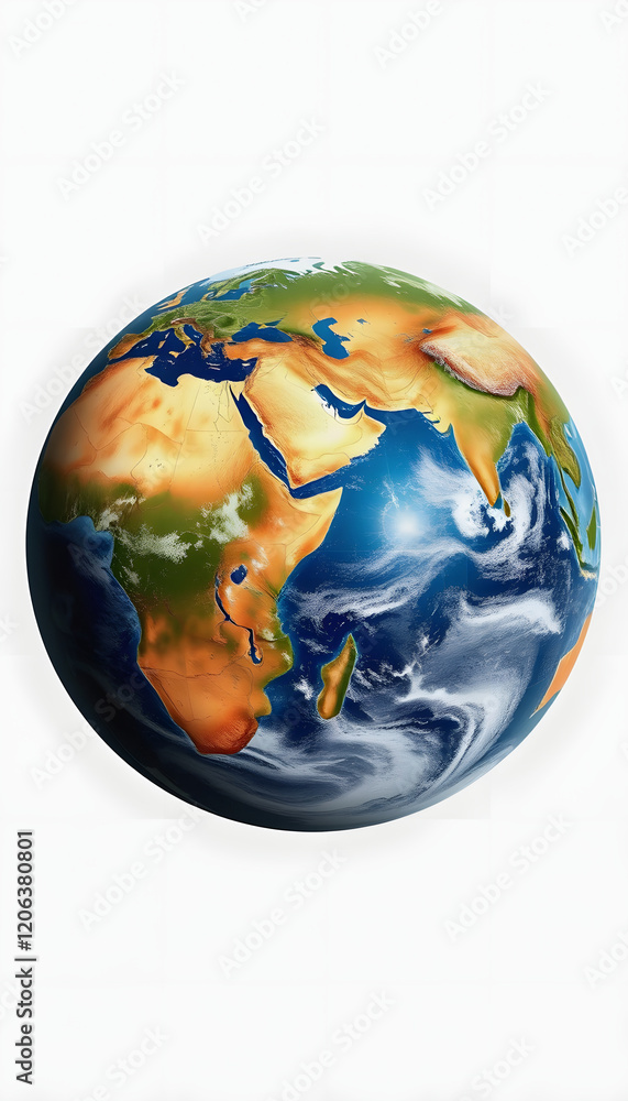 High resolution satellite image of Earth. Panoramic planet map with ...