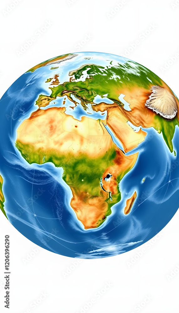 High resolution satellite image of Earth. Panoramic planet map with ...