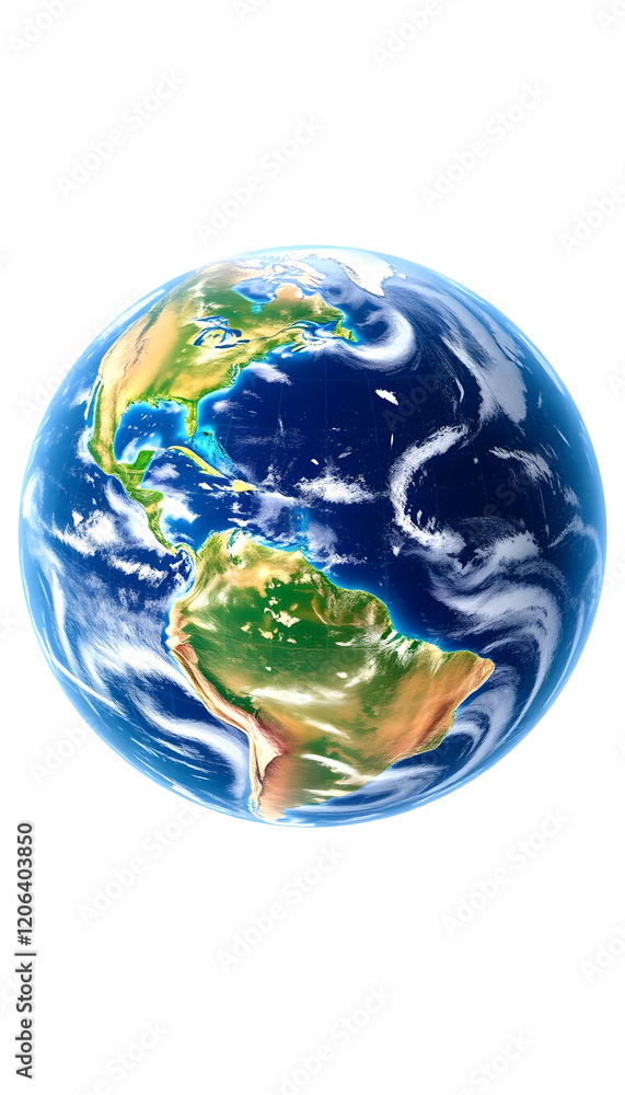 High resolution satellite image of Earth. Panoramic planet map with ...