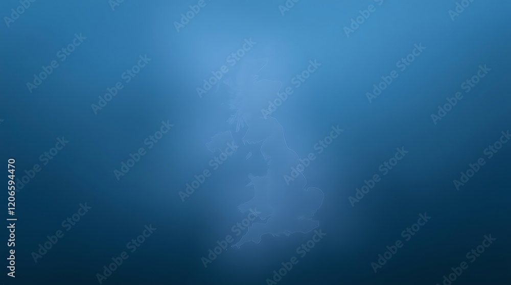 Faint map of United Kingdom on blue background. Stock Photo | Adobe Stock
