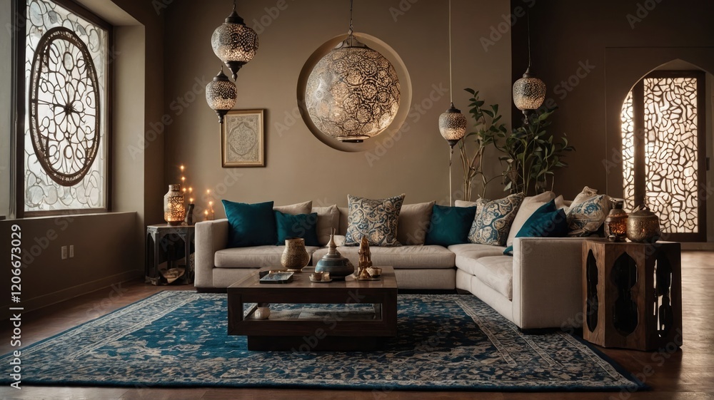 arabic setting for a majlis with traditional Living room ramadan ...