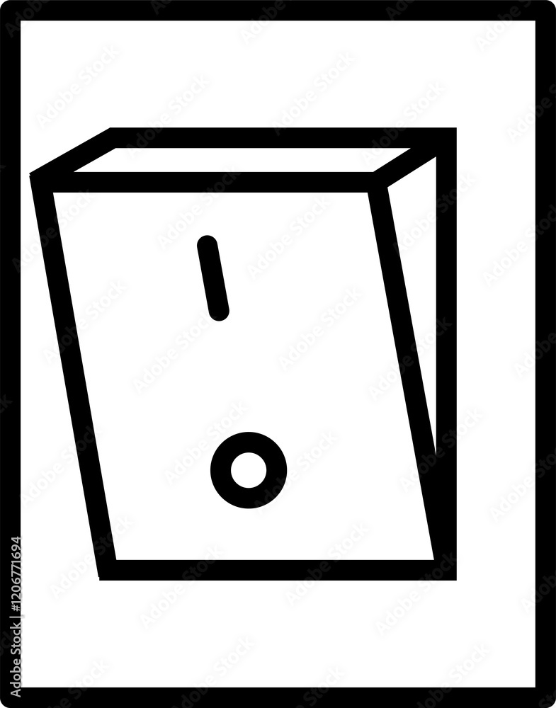 Electric switch outline icon. Power off linear style sign toggle switch ...