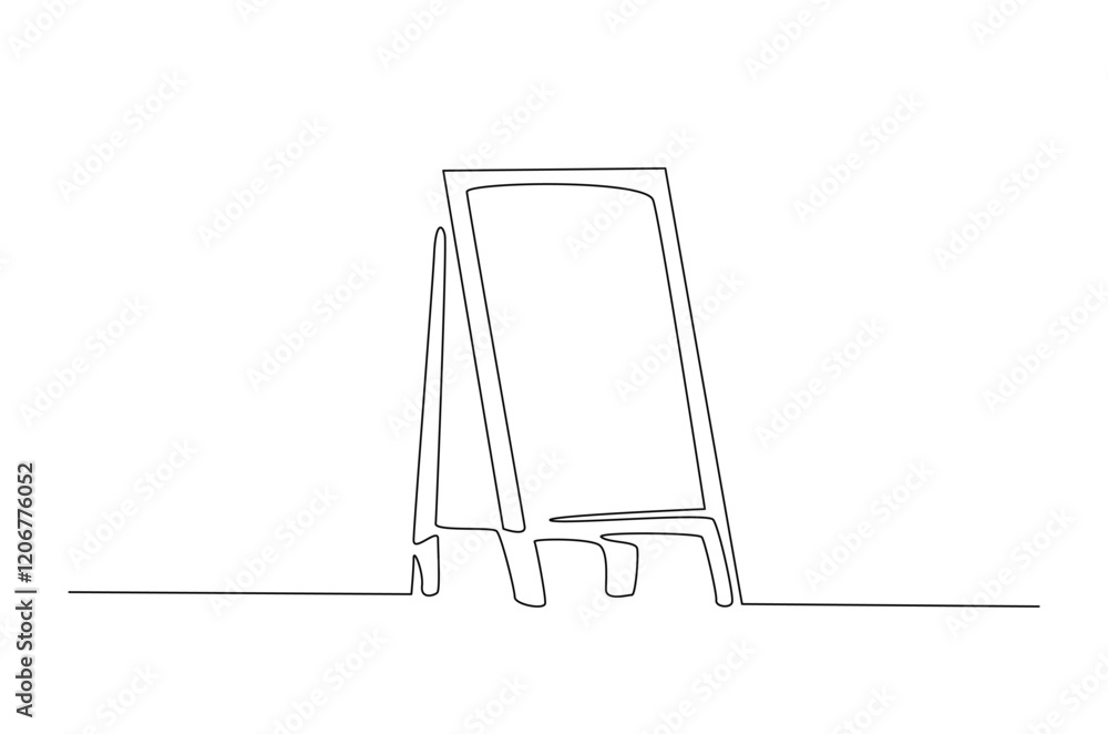 Sandwich board in continuous one line drawing. Single line illustration ...