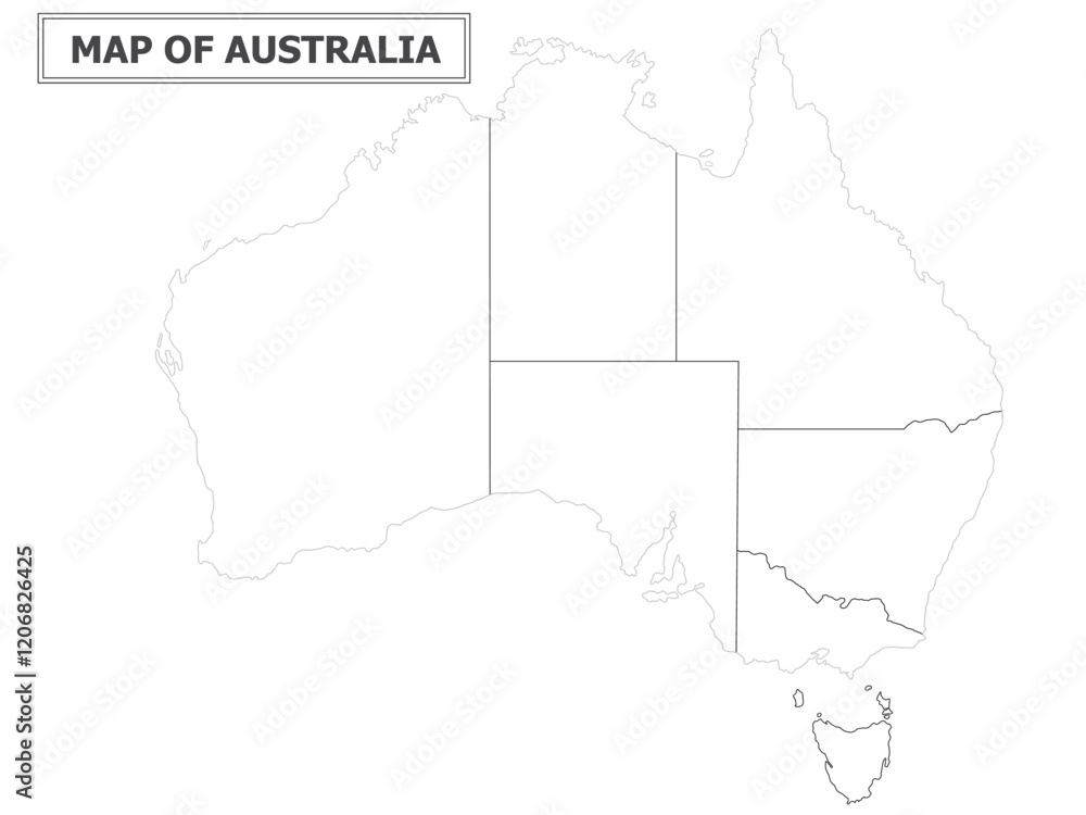 Vector de Stock Australian Countries Geography Political map. Political ...