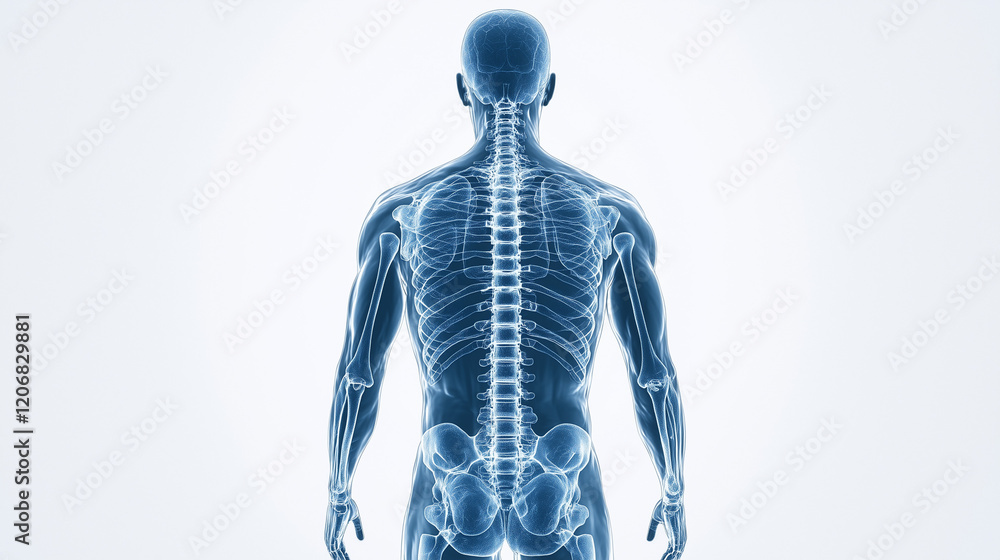 Human Anatomy Posterior View: Detailed anatomical illustration ...