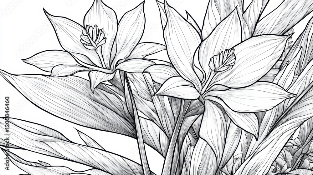 Explore a beautiful floral paradise with intricate designs in this ...