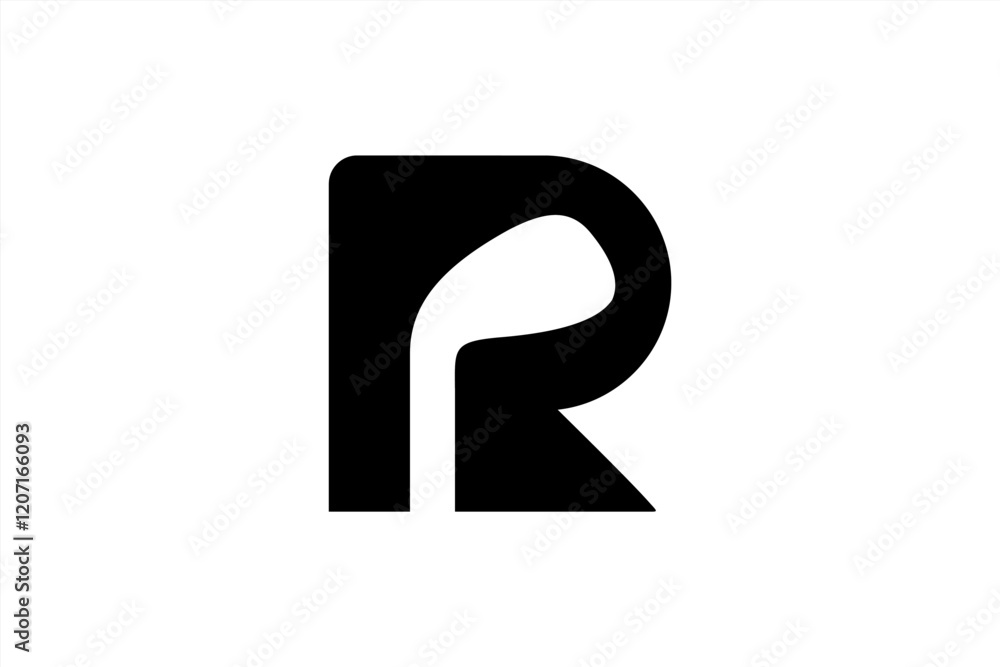 Letter R GOLF Logo, flat vector illustration isolated on white ...