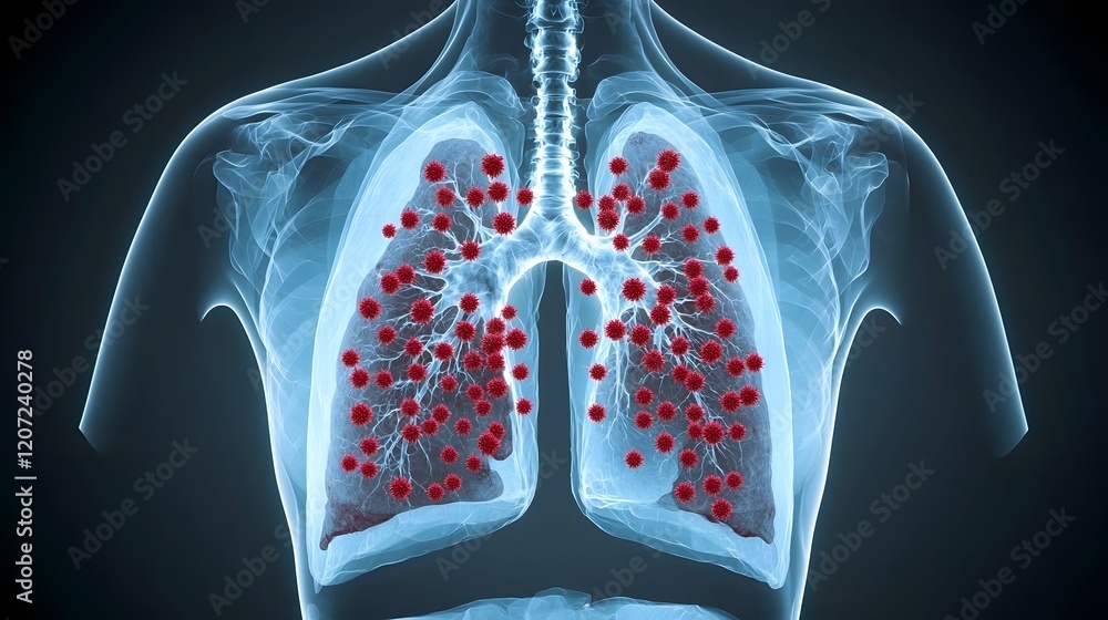 Стоковая иллюстрация «Advanced medical X ray image of the chest ...