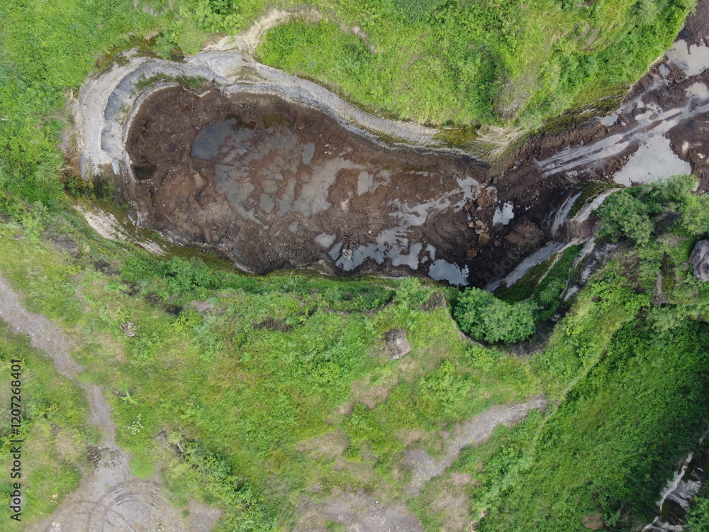 The location of a land mine for land expansion purposes in Indonesia ...