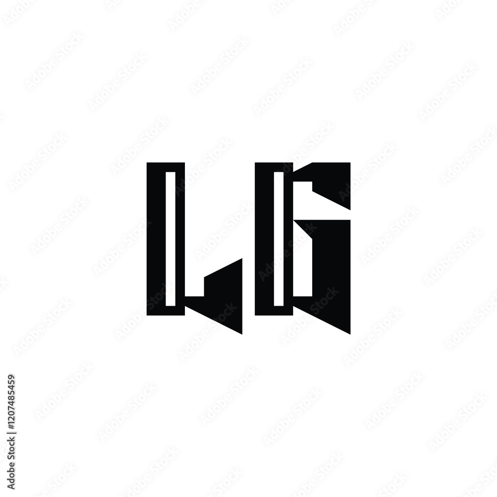 LG monogram logo design letter text name symbol monochrome logotype alphabet character simple ...
