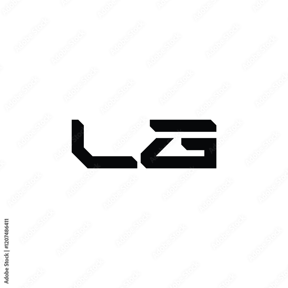 LG monogram logo design letter text name symbol monochrome logotype ...