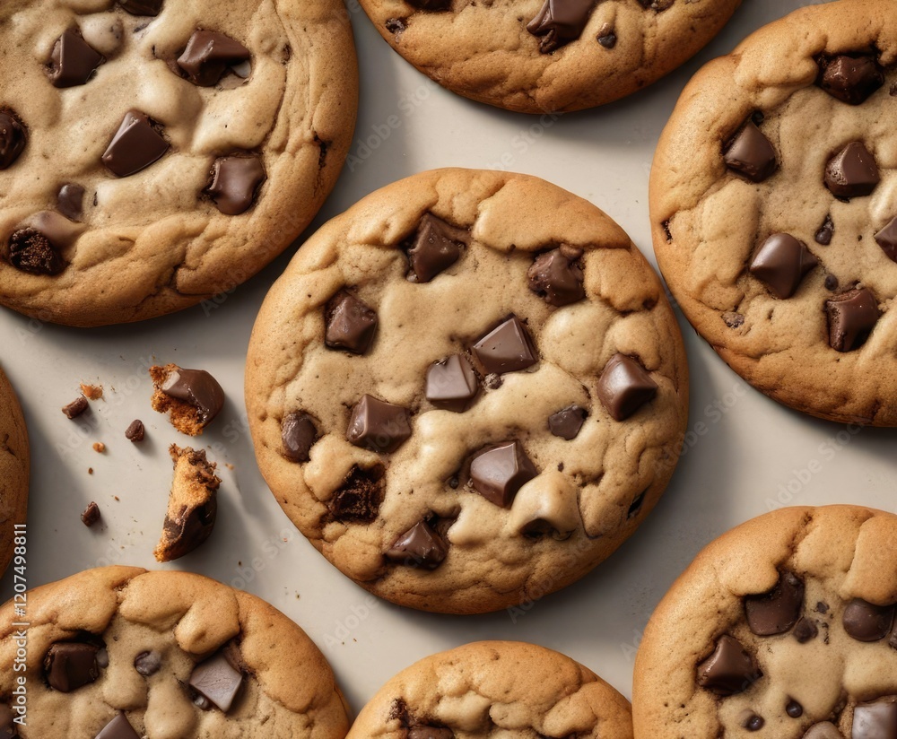 Chocolate chunk cookie with a crunchy edge and soft center , texture ...