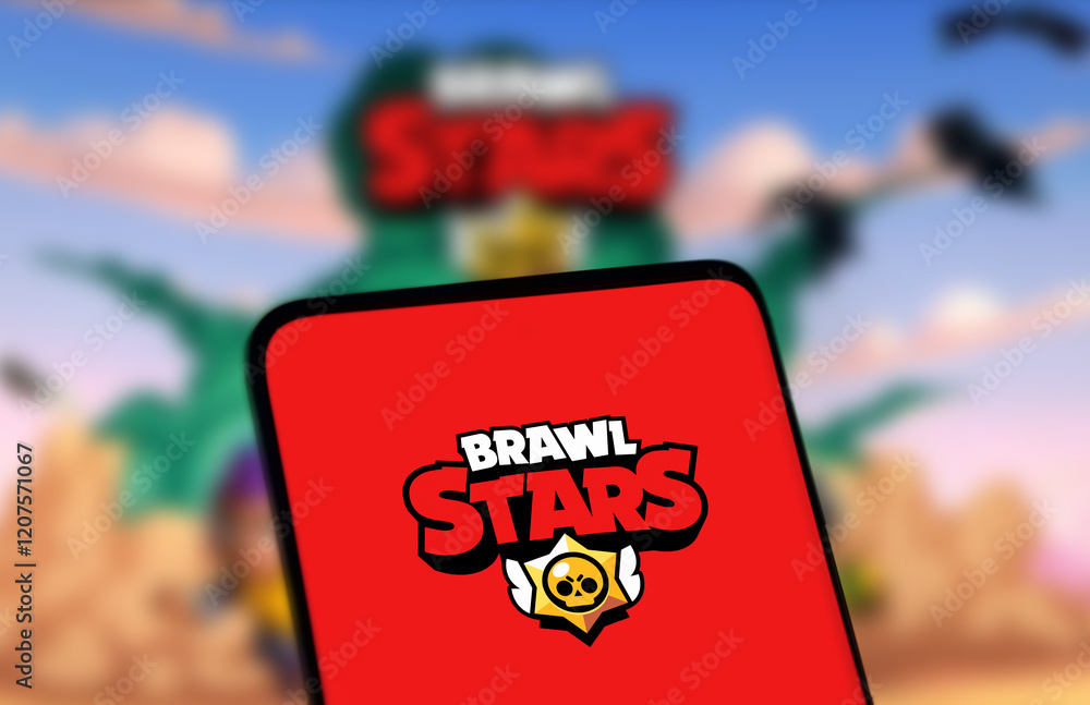 Dhaka, Bangladesh- 20 Jan 2025: brawl stars logo is displayed on ...