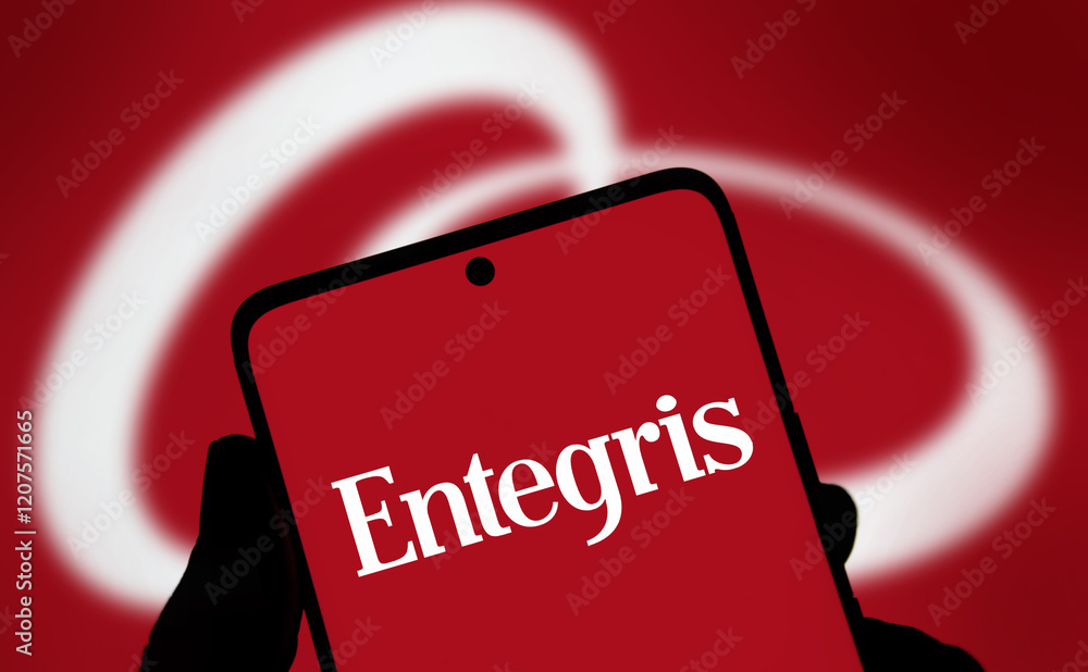 Dhaka, Bangladesh- 20 Jan 2025: entegris logo is displayed on ...