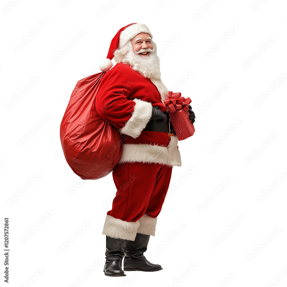 Full body old Santa Claus. Real clipart clip art Santa photo. Santa ...