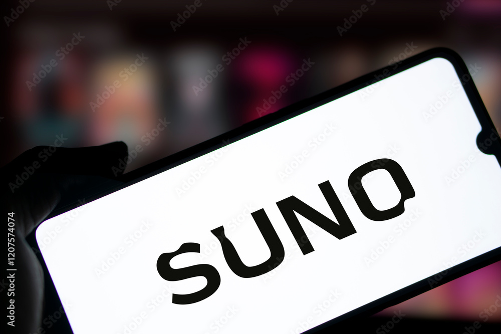 Dhaka, Bangladesh- 20 Jan 2025: suno logo is displayed on smartphone ...