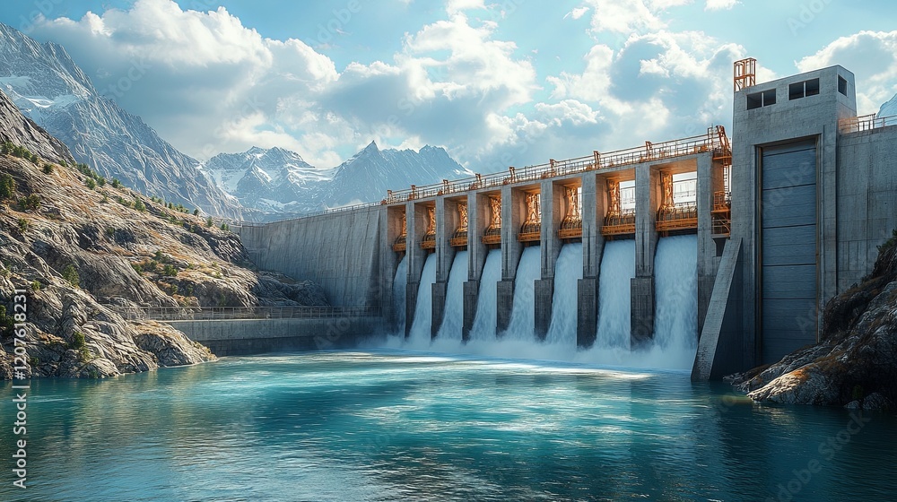 Hydroelectric power turbines, essential components in the generation of ...
