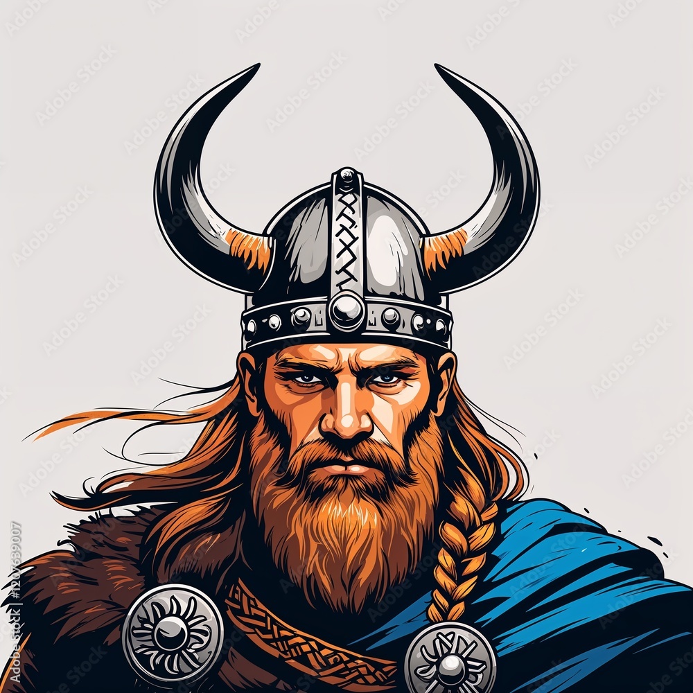 Viking warrior crown with runes on a plain white background Stock ...