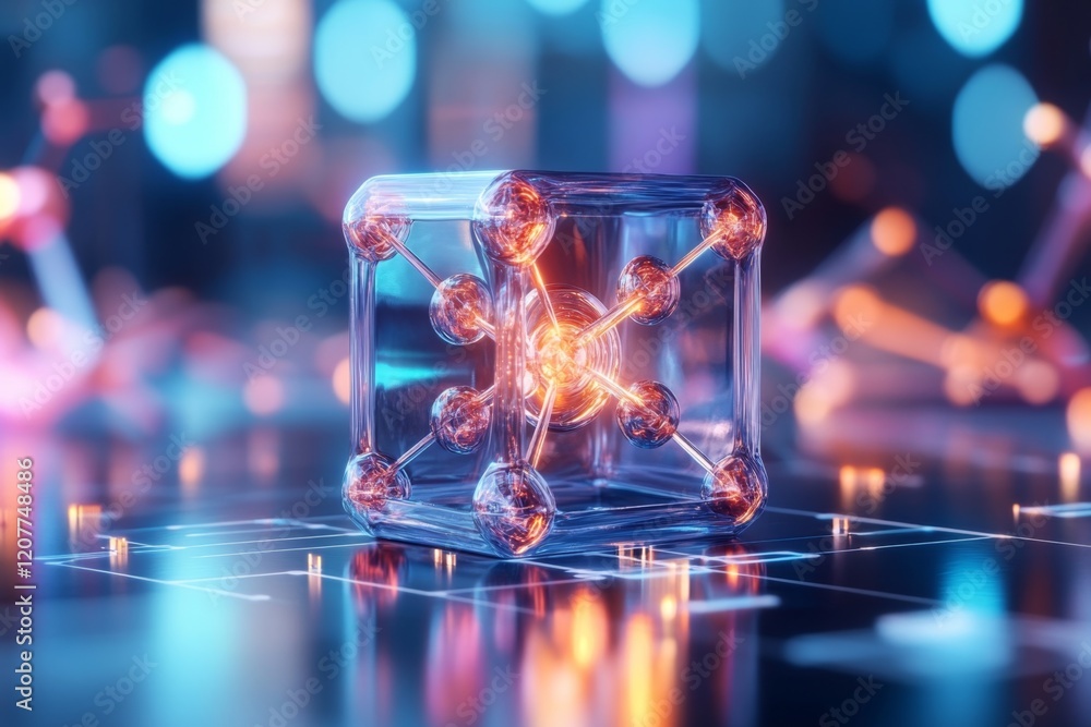 Illustration Stock A periodic table highlighting xenon (Xe) in its ...