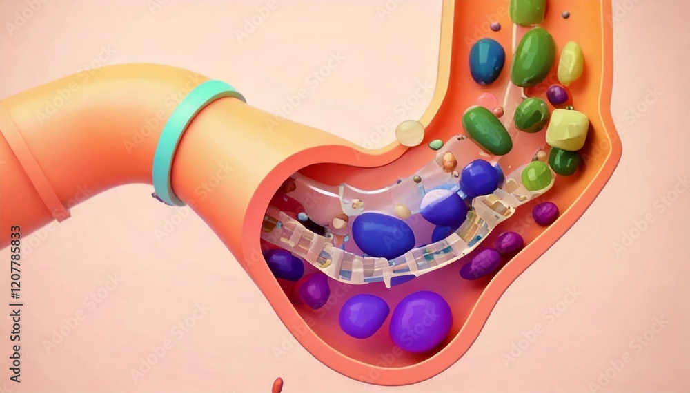 Cholesterol blocked artery. The accumulation of cholesterol in the ...