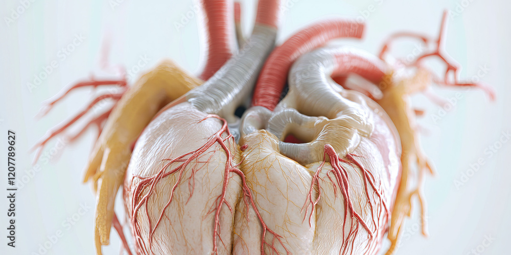 Ilustración de Stock Anatomical Model of Human Heart with Coronary ...