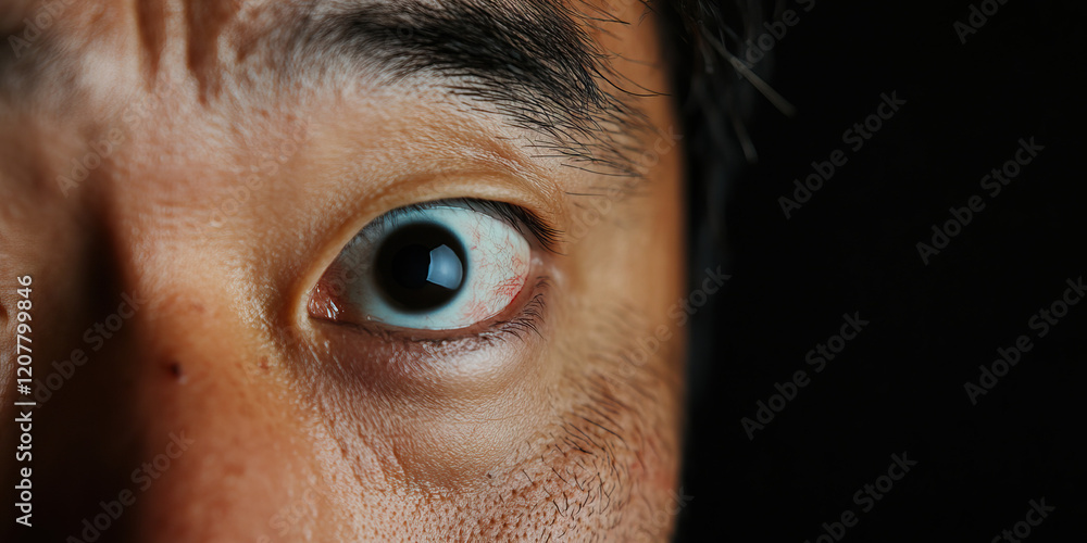 Close-up Photograph of a Human Eye with Visible Blood Vessels Stock ...