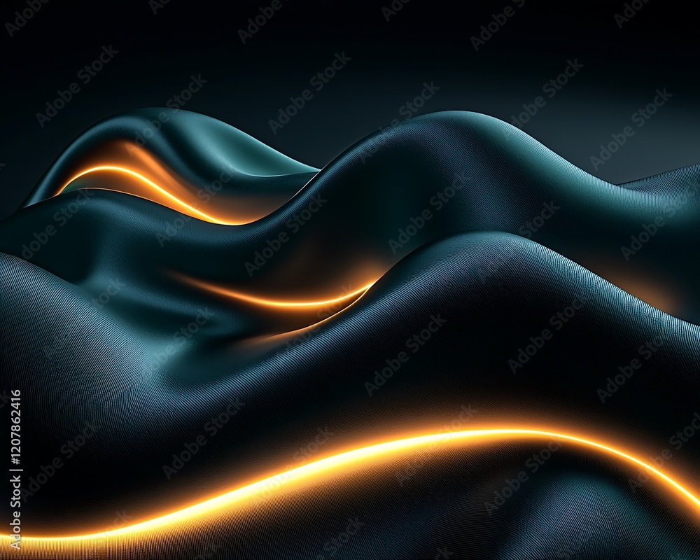 Dark emerald green velvet fabric illuminated by subtle lighting ...