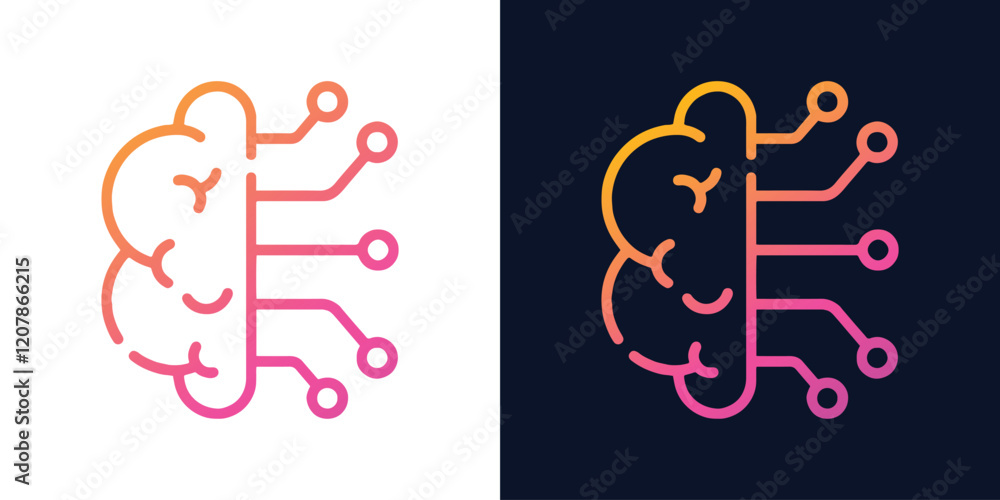 Artificial Intelligence AI Chip in Human Brain. Artificial Intelligence ...