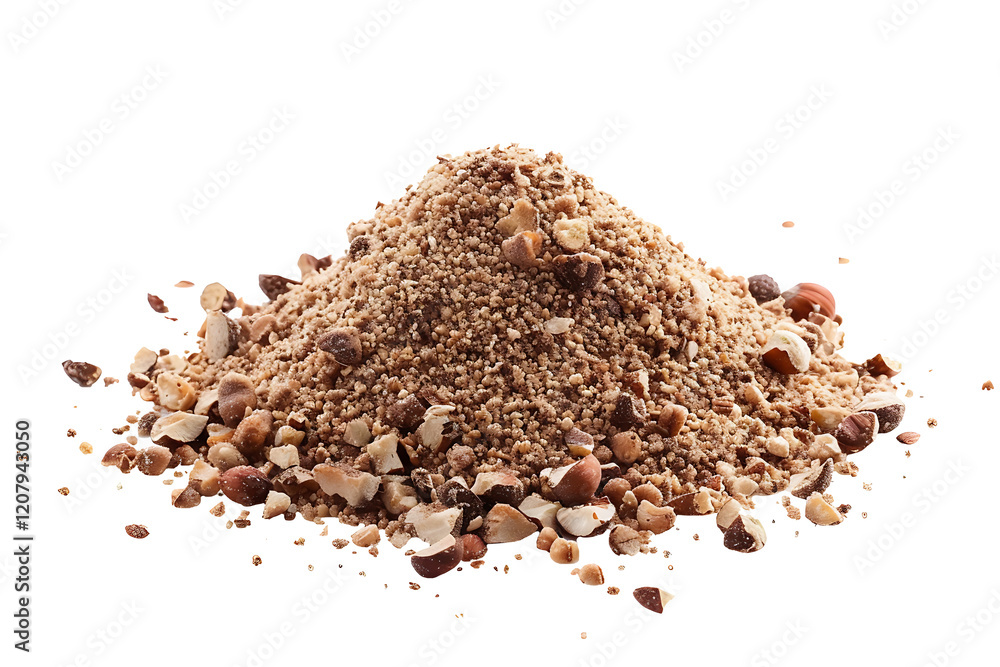 Pile of hazelnuts on transparent background, side view. high resolution ...