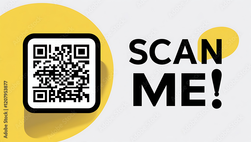 Illustration Stock Interactive QR code design with 'Scan Me' Text ...