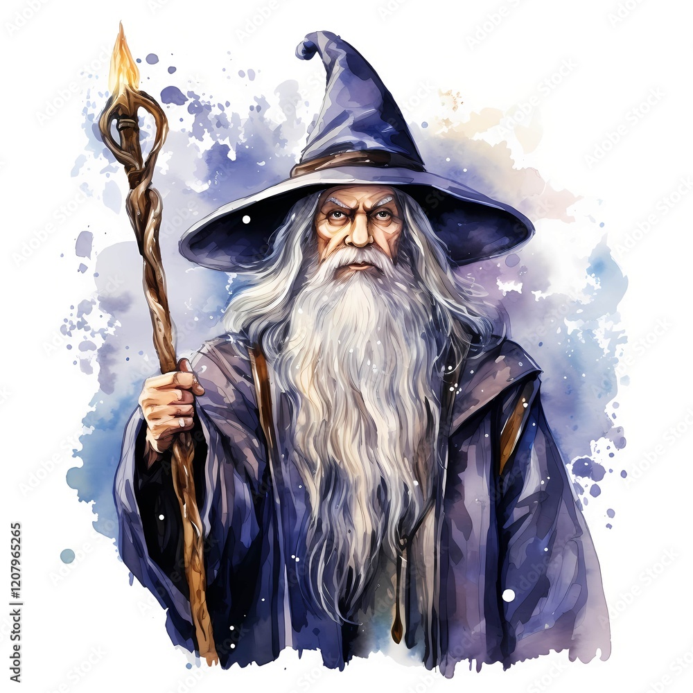 Wizard clipart. Watercolor illustration. Illustrative Clipart ...