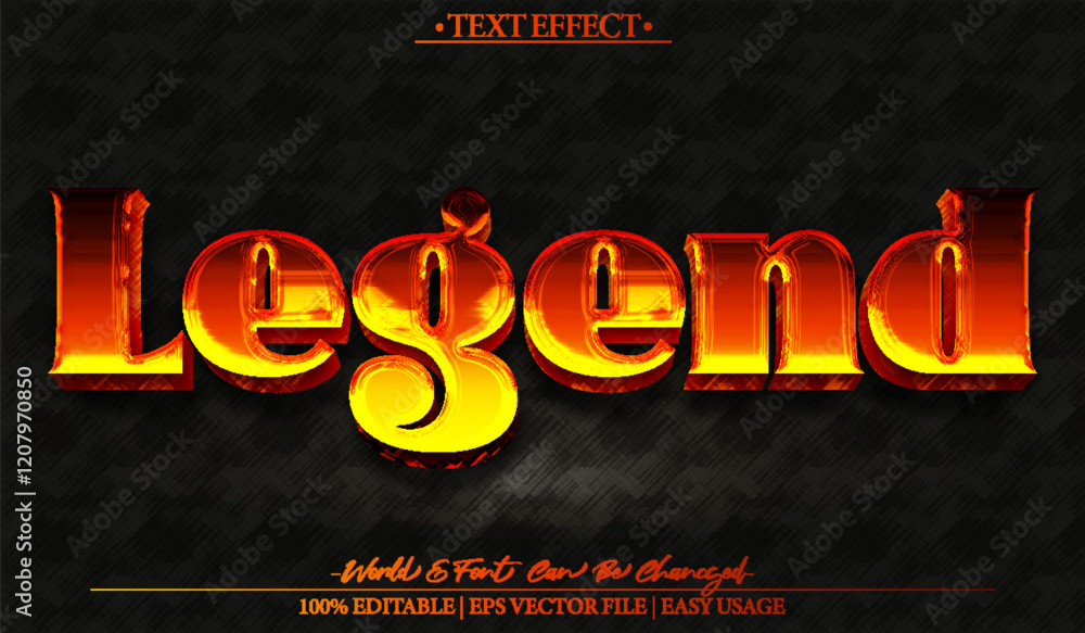 Legend Vector Text Effect Editable Alphabet Kingdom Historical Ancient ...