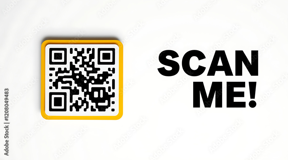 Interactive QR code design with 'Scan Me' Text: modern QR code graphics ...