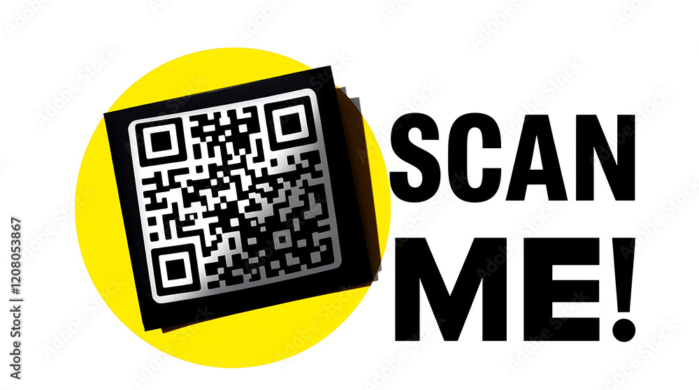 Illustration Stock Interactive QR code design with 'Scan Me' Text ...