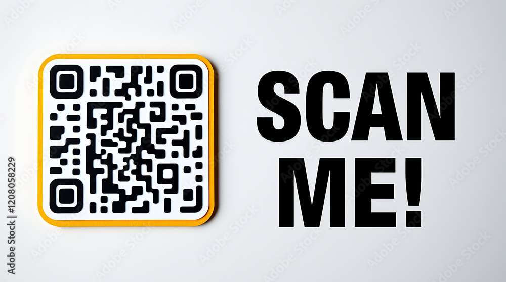 Illustration Stock Interactive QR code design with 'Scan Me' Text ...