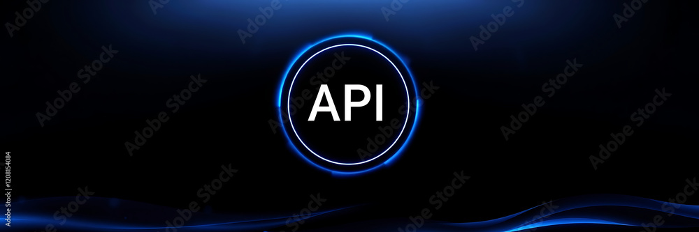 API technology concept, application programming interface, API ...