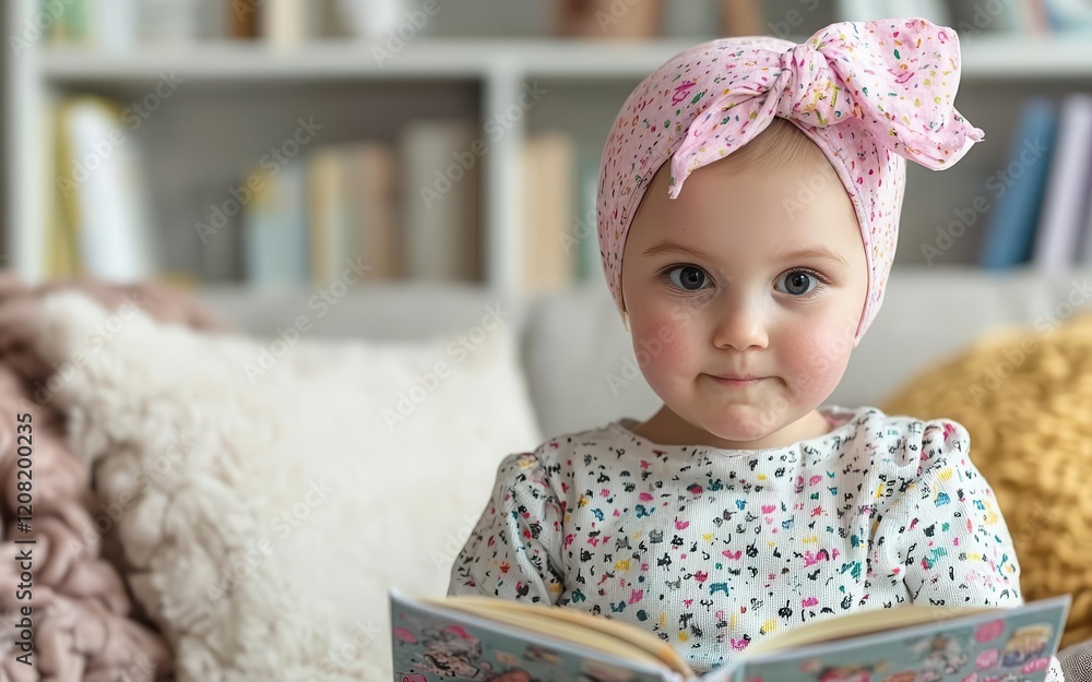 Cancer Caregiver Concept, Young child cancer patient with a caregiver ...