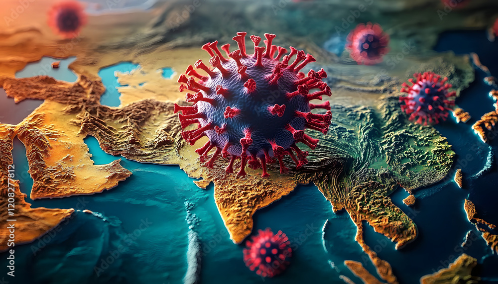 Map of China with the virus has spread. Human Metapneumovirus (HMPV ...