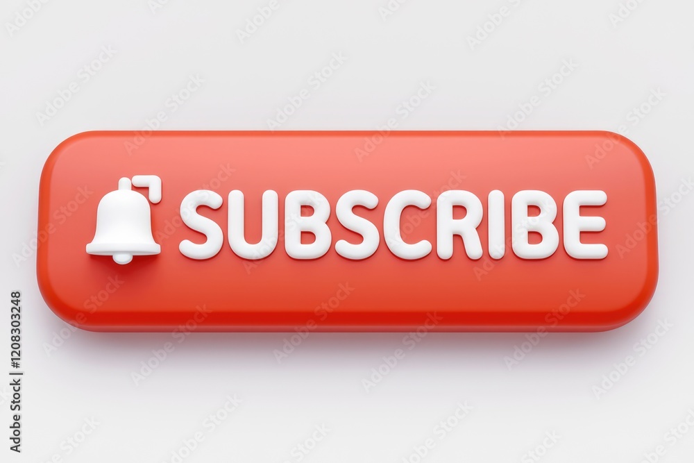 An orange subscribe button with a white bell icon, indicating ...