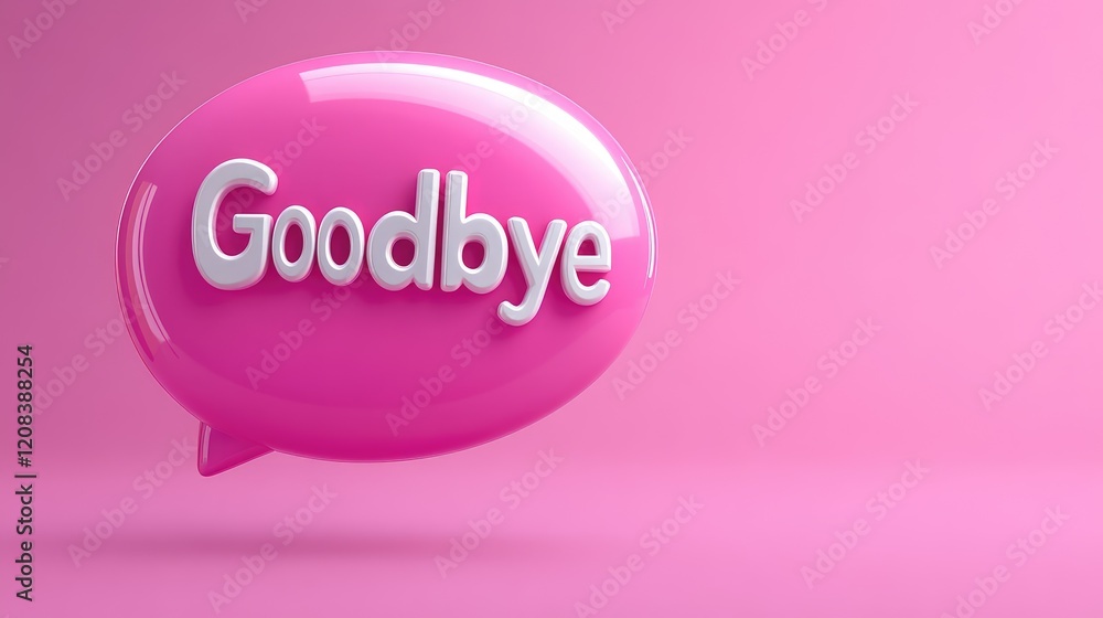 Emotional farewell gesture digital space graphic design pink background ...