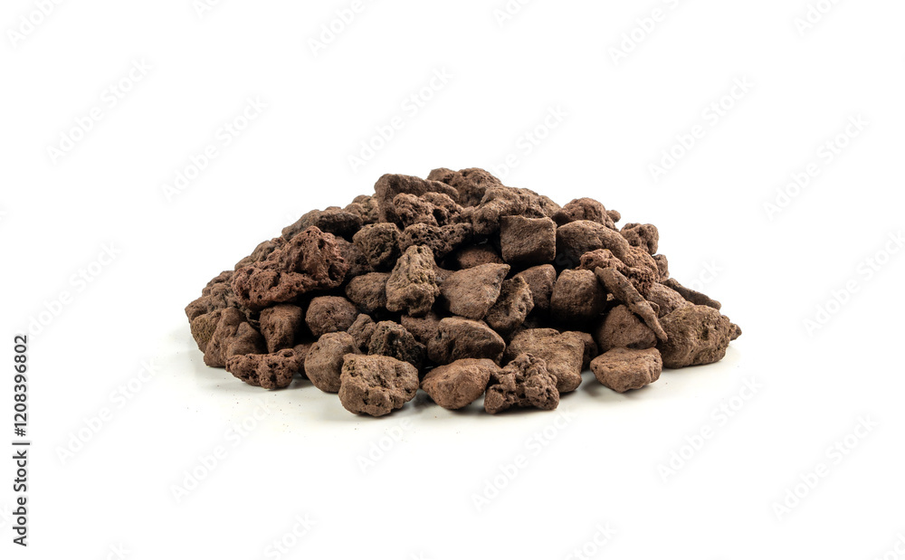 Volcano Stone Isolated, Red Volcanic Pumice, a Cold Piece of Lava ...