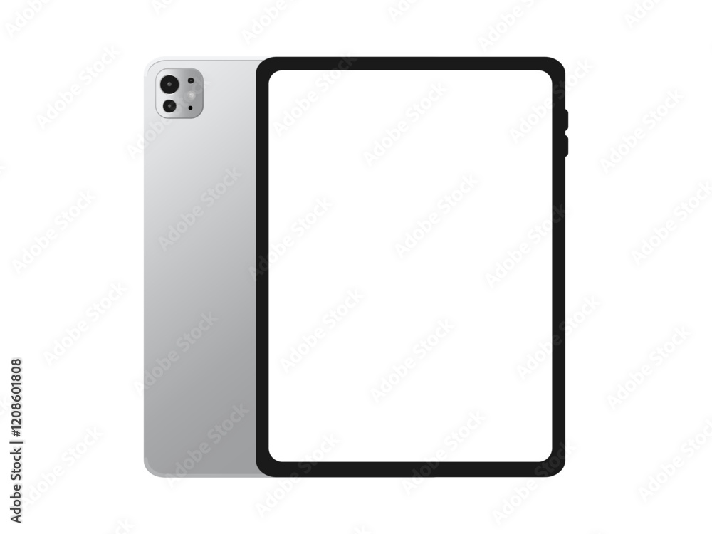 Realistic Modern tablet mockup front view and high quality smartphone ...