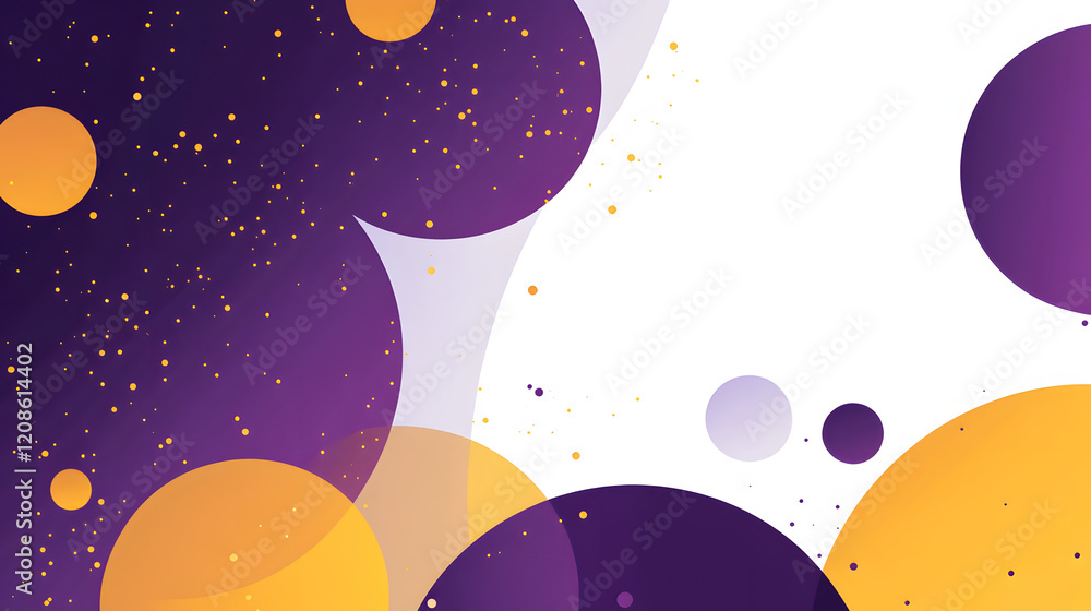 Dynamic backdrop with overlapping circles and a vibrant color palette ...