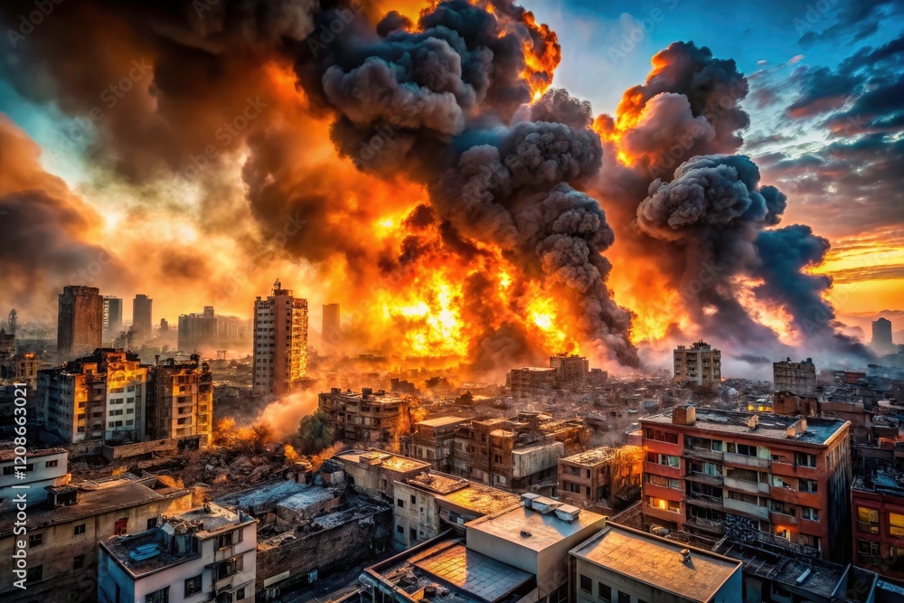 Fire engulfs the city; smoke-filled disaster photos depict destruction ...
