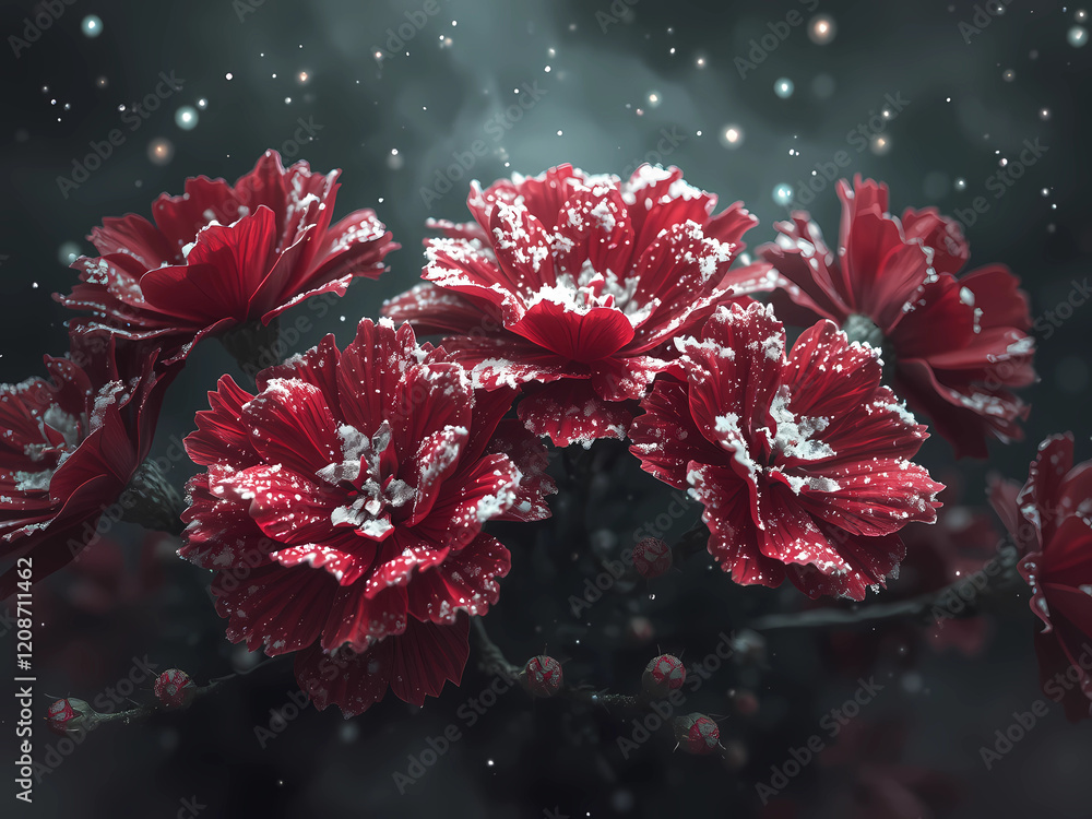 snowing diamonds on red carnations, smokey, graffiti art, behance premium, behance hd, 2d game ...
