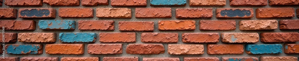 Stacked colored bricks forming a pyramid shape with uneven sides ...