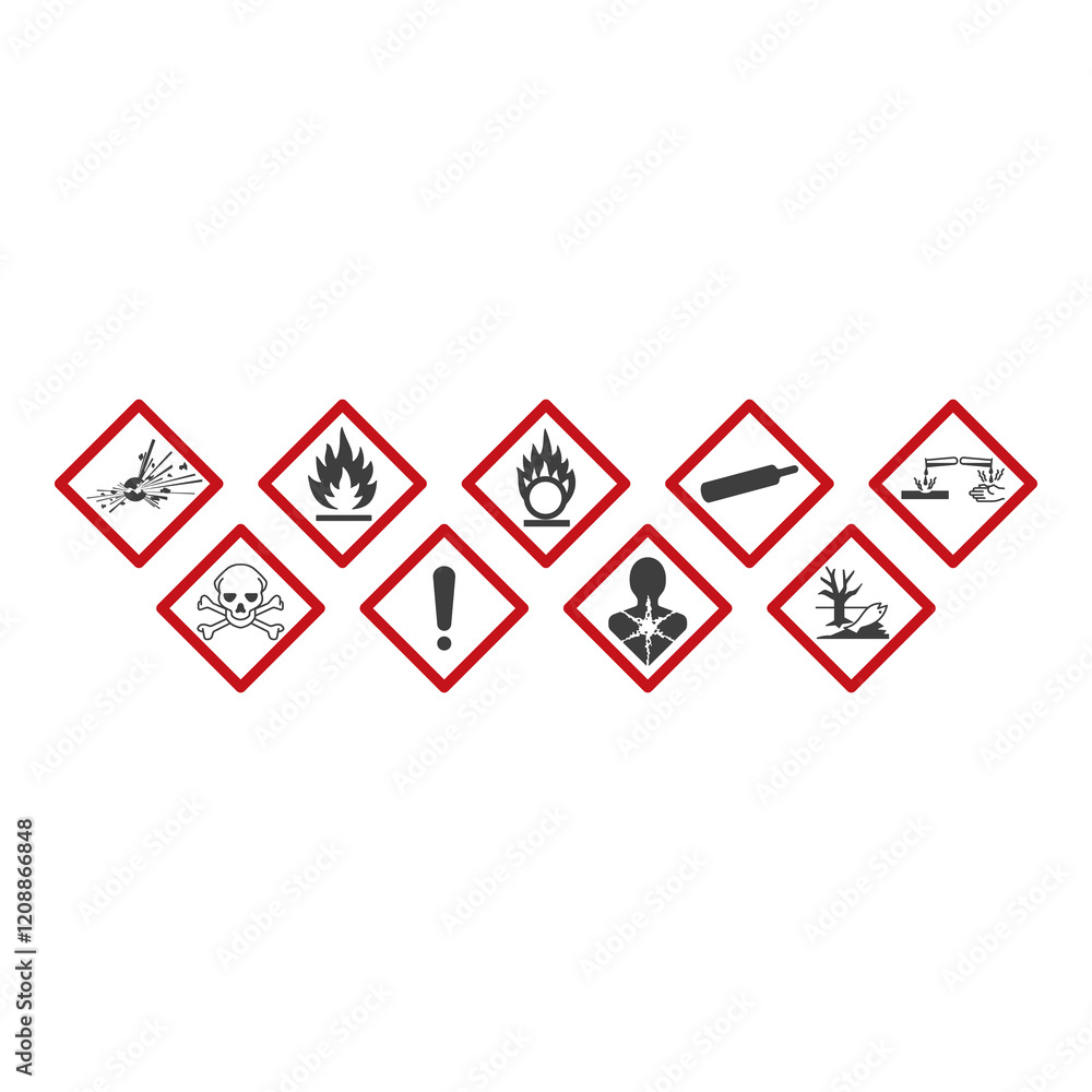 GHS hazard pictograms Globally Harmonized System of Classification and Labelling of Chemicals ...