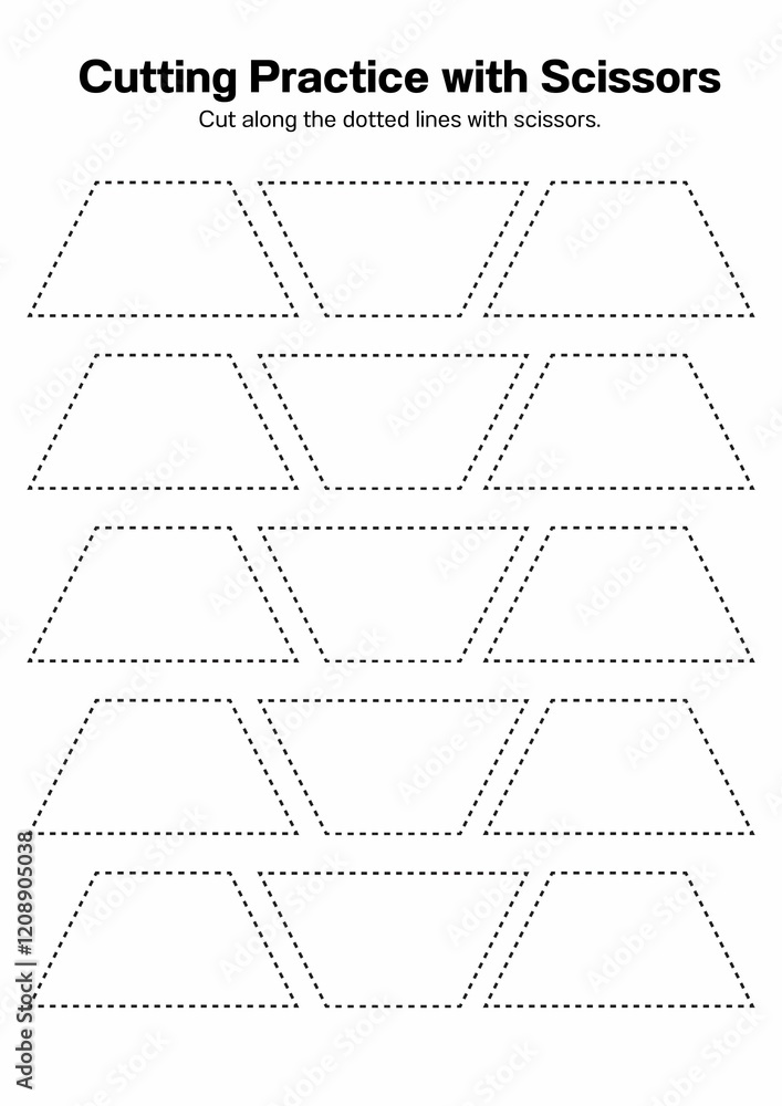 Fun and engaging cutting practice worksheets for kindergarten! Boost ...