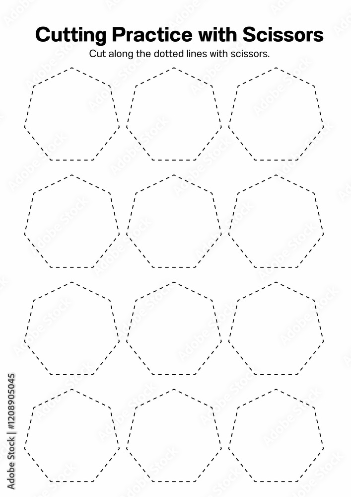 Fun and engaging cutting practice worksheets for kindergarten! Boost ...
